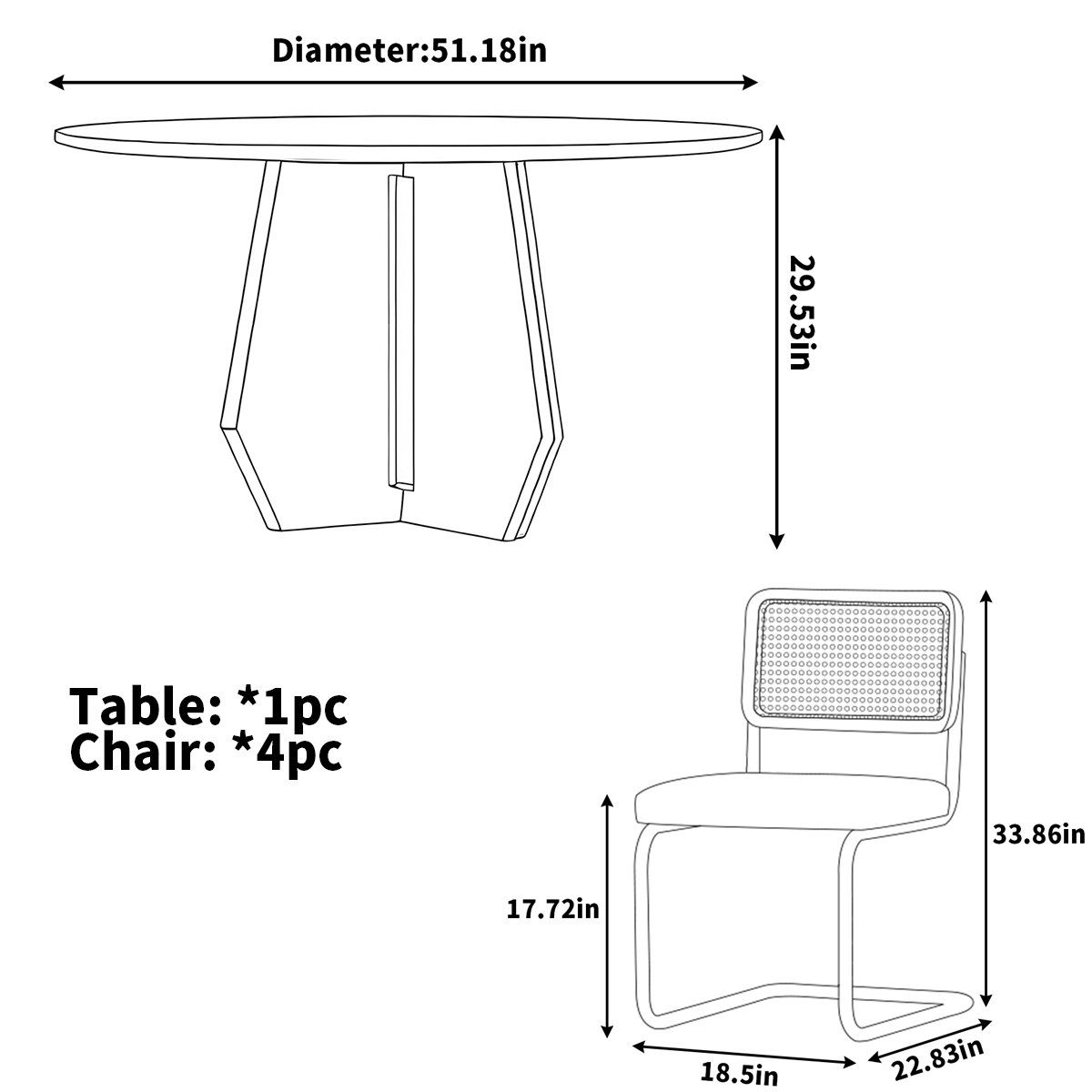Beicang Home Round table ash wood black family dining table | Wayfair
