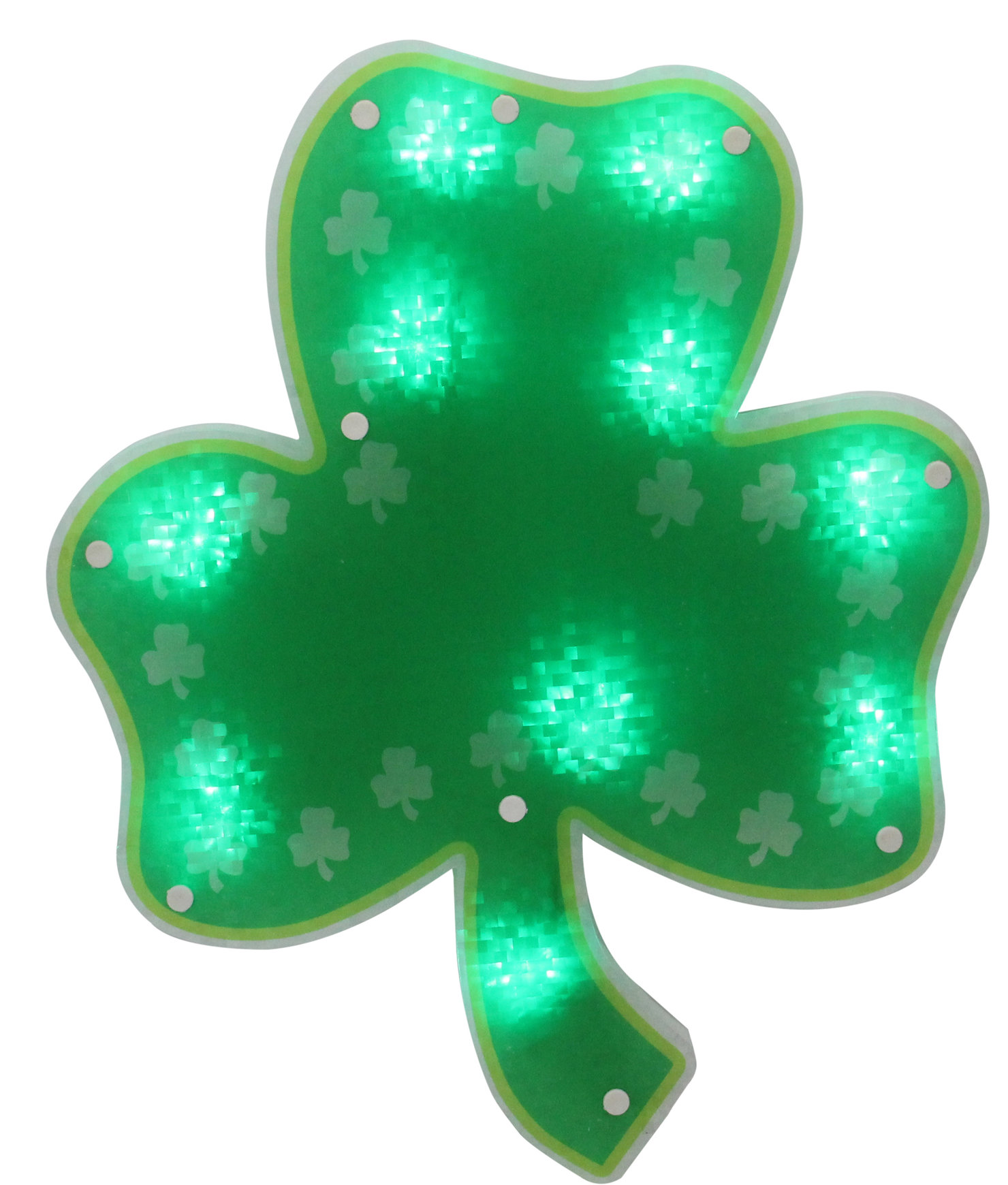 Northlight Seasonal 14" LED Lighted Green Shamrock St. Patrick's Day ...