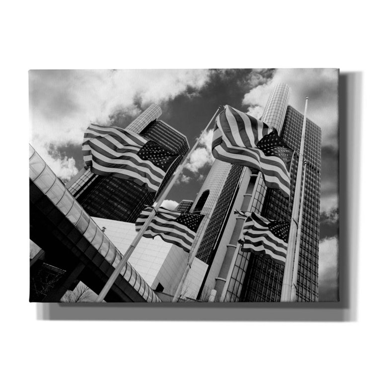 Ebern Designs Renaissance Centre And Flags, Detroit, Michigan 06 On ...