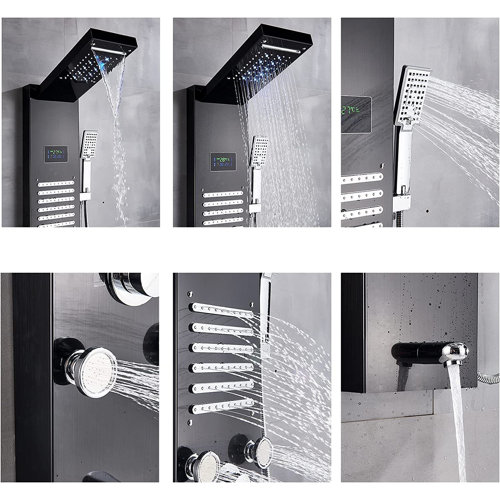 Senlesen 43.7'' Shower Panel with Fixed Shower Head | Wayfair