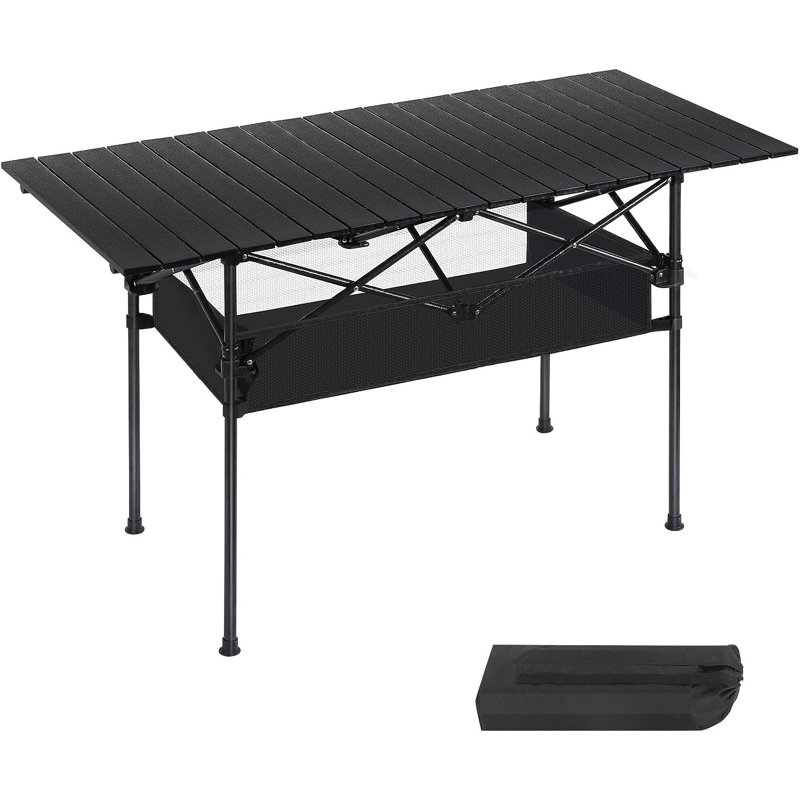 Arlmont & Co. Olessya Folding Steel Camping Table | Wayfair