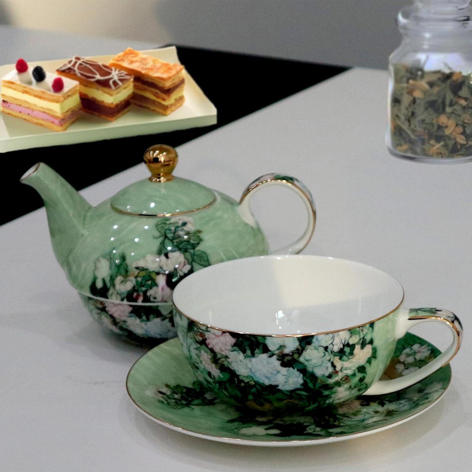 Astoria Grand Porcelain 13 OZ Tea For One Teapot And Cup Set Vintage ...