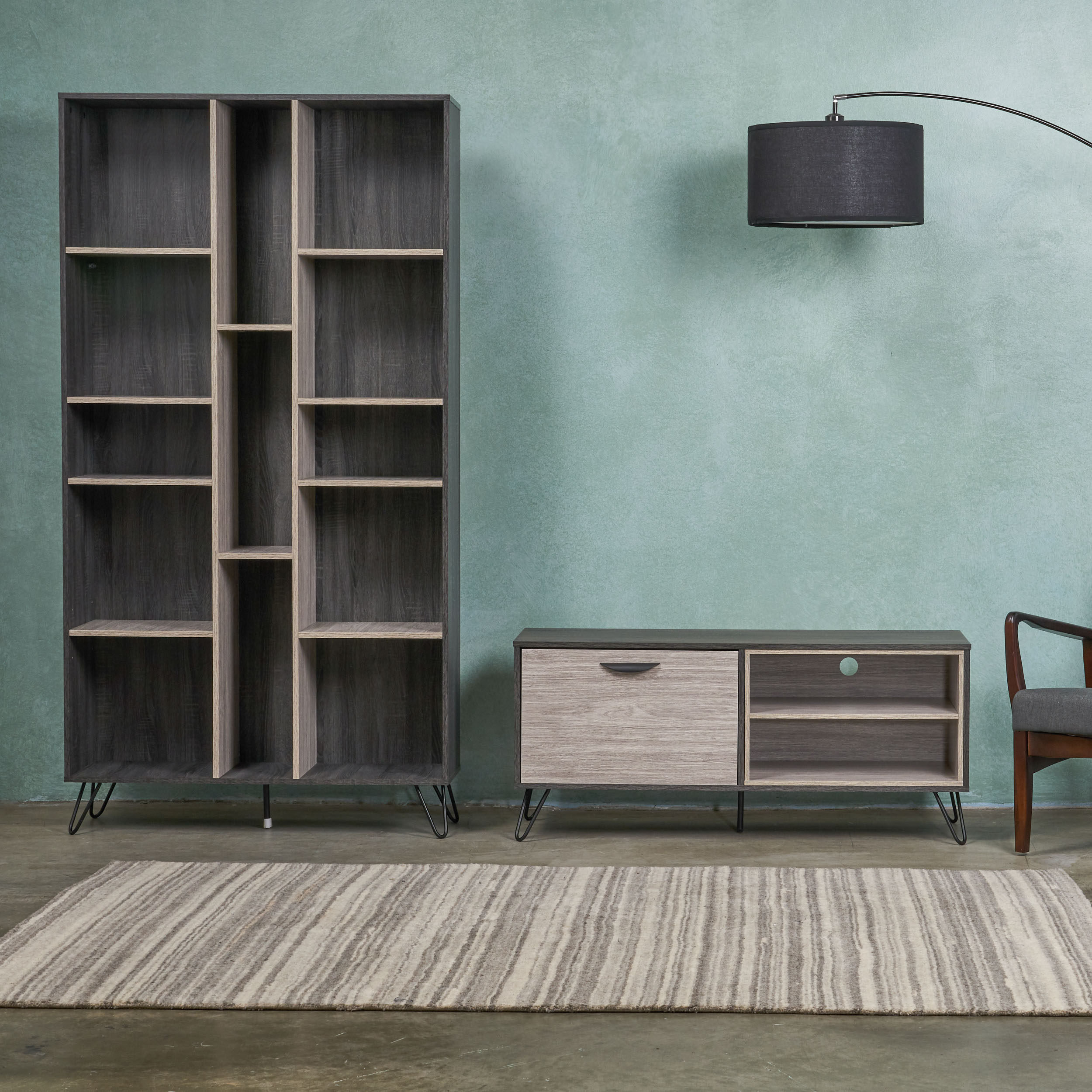 Christopher Knight Home Muriel Mid Century 2 Piece Faux Wood ...
