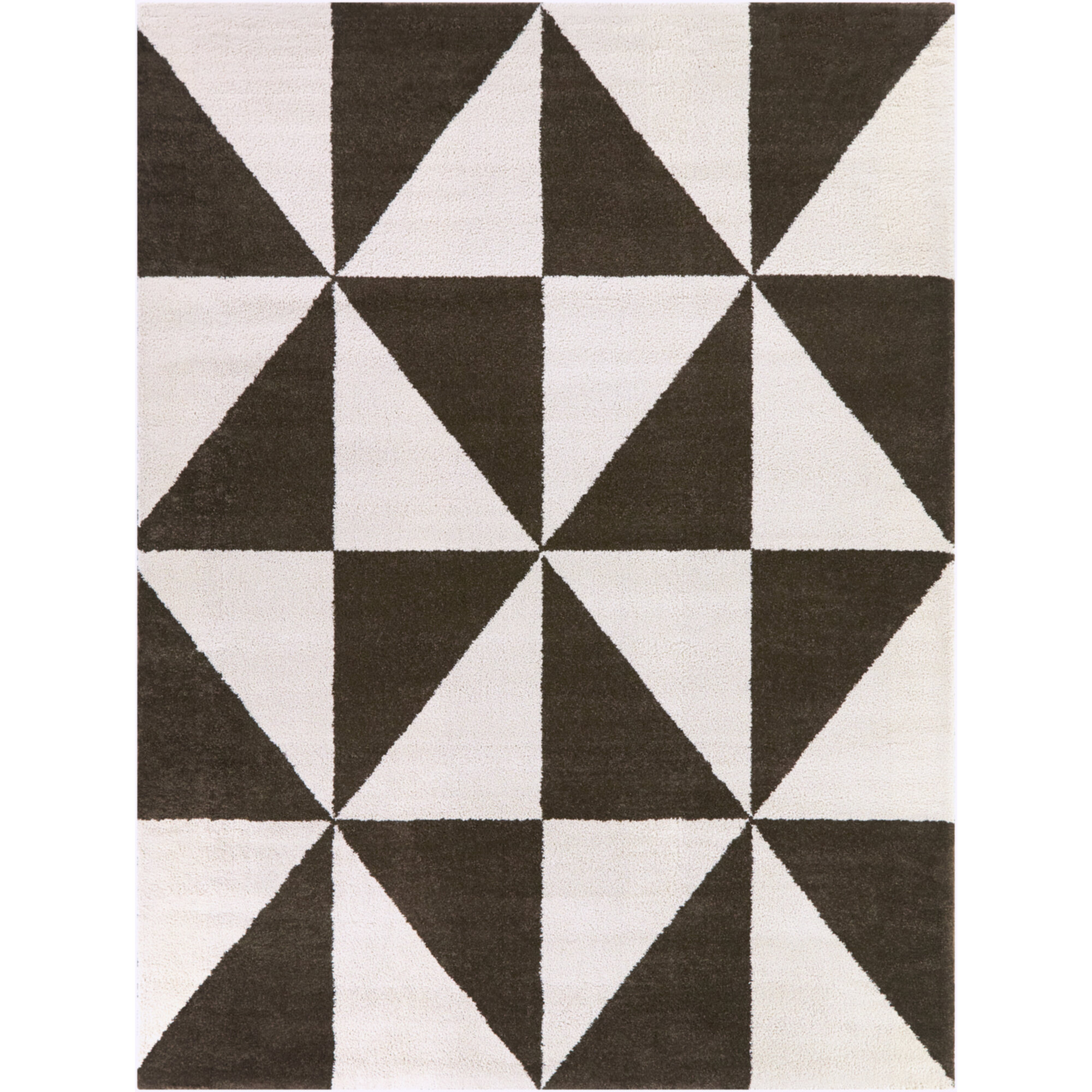 George Oliver Rex Brown Modern Geometric Area Rug | Wayfair