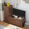 Mercer41 W Entryway Shoe Bench, Lift Top Storage Box,L Shape Living ...