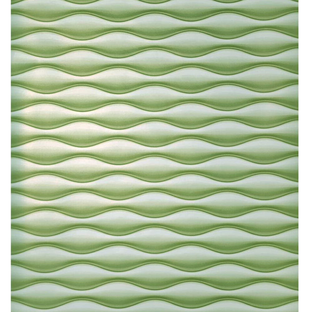 Ivy Bronx Rouleau de papier peint contemporain vert avec lignes ...