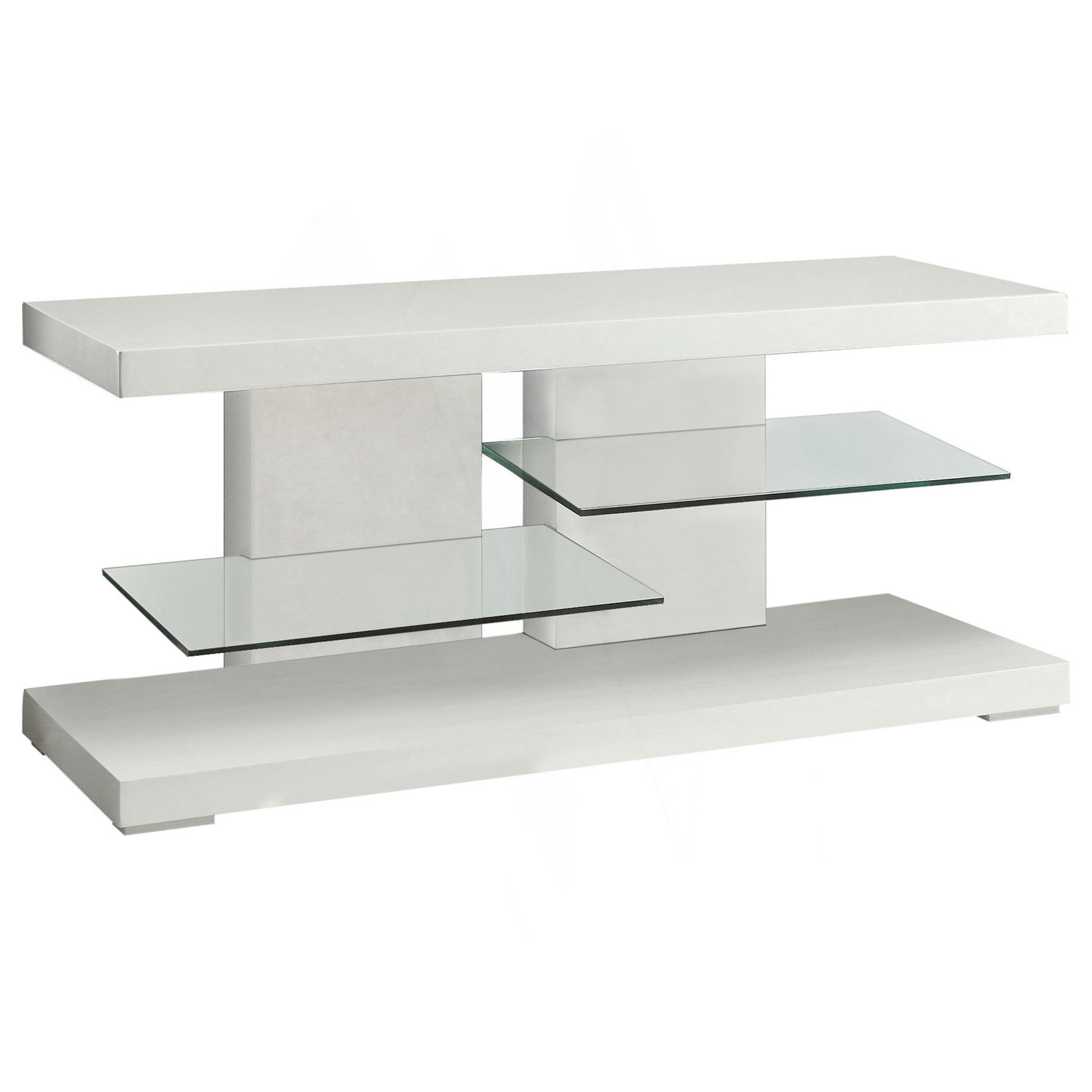 Mercer41 High Gloss 2-Shelf TV Stand | Wayfair