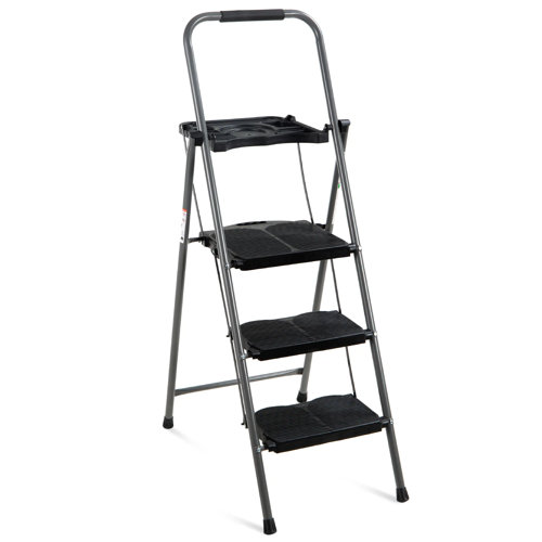WFX Utility™ Amogh 4 - Step Steel Lightweight Folding Step Ladder ...