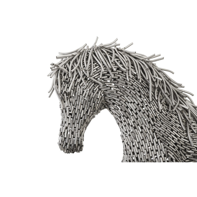 Phillips Collection Stainless Steel Horse Pipe Statue | Wayfair