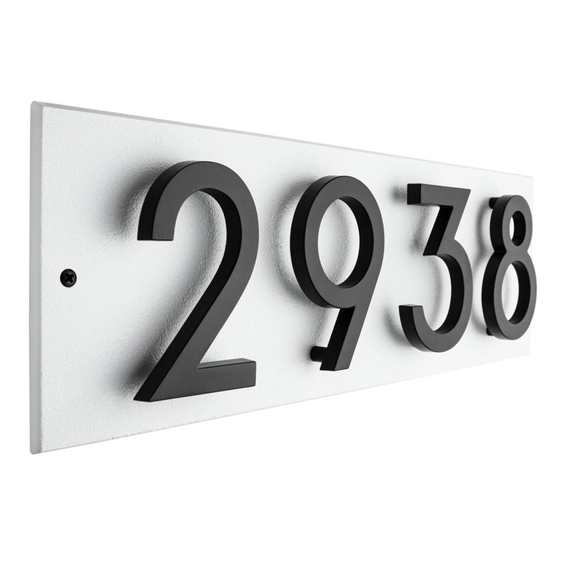 Whitehall Products Floating Stand-Off 4-Number Horizontal Sign, White ...