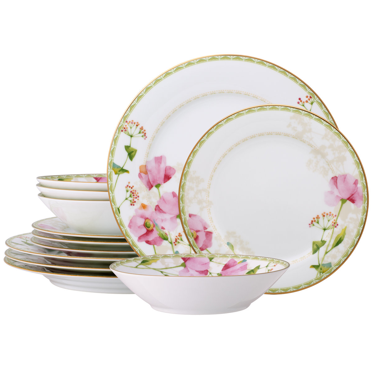 Noritake Poppy Place 12-Piece Dinnerware Set, Service for 4 & Reviews ...
