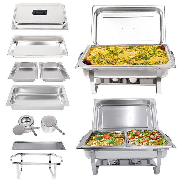 The Party Aisle™ 9QT Chafing Dish and Rectangle Stainless Steel Buffet ...