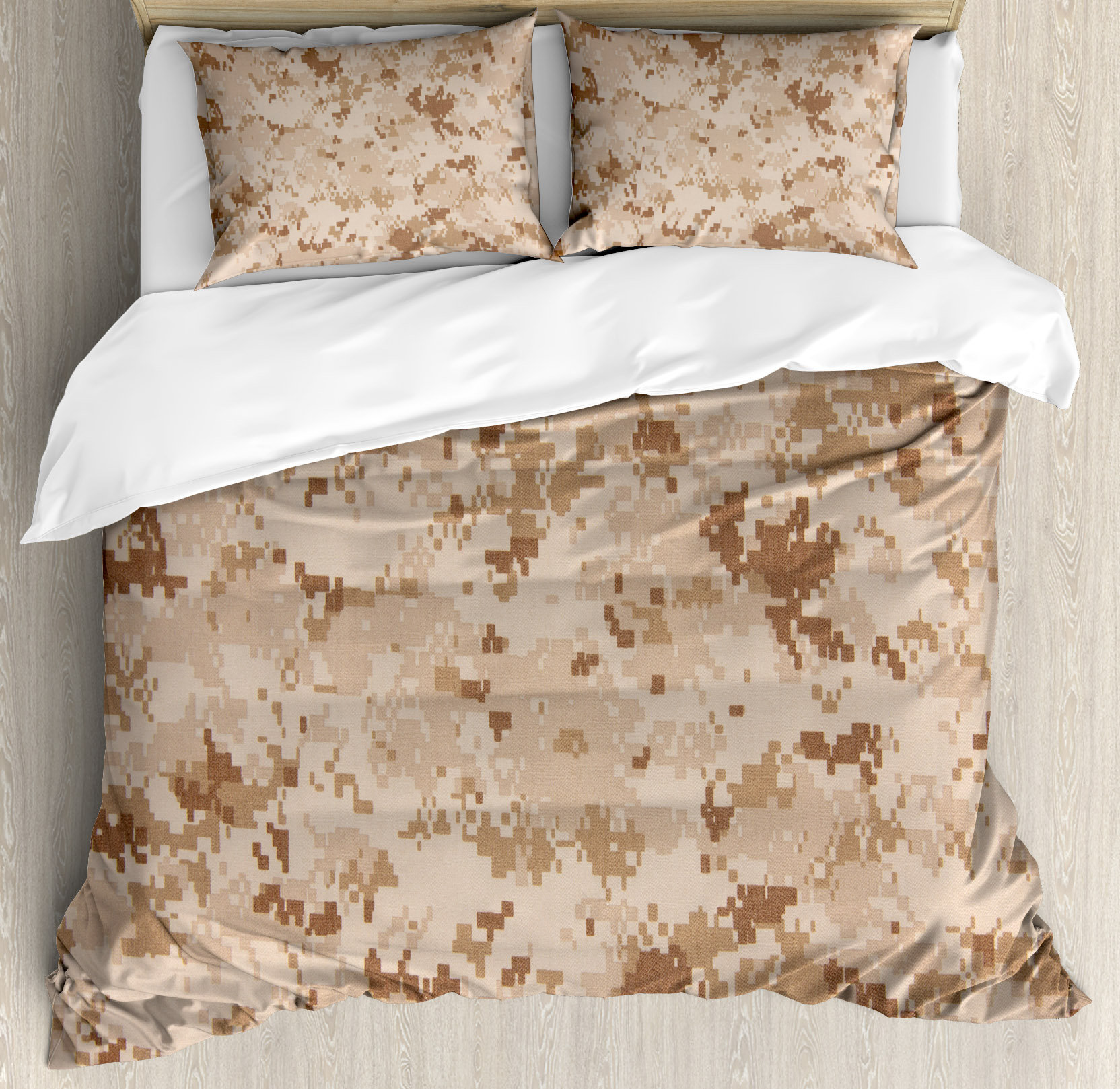 Ambesonne Brown Camouflage 2 Piece Duvet Cover Set | Wayfair