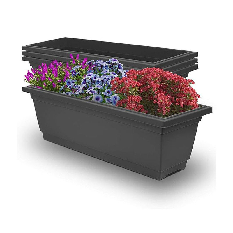 Arlmont & Co. Rectangular Plastic Planters - Window Planter Box for ...