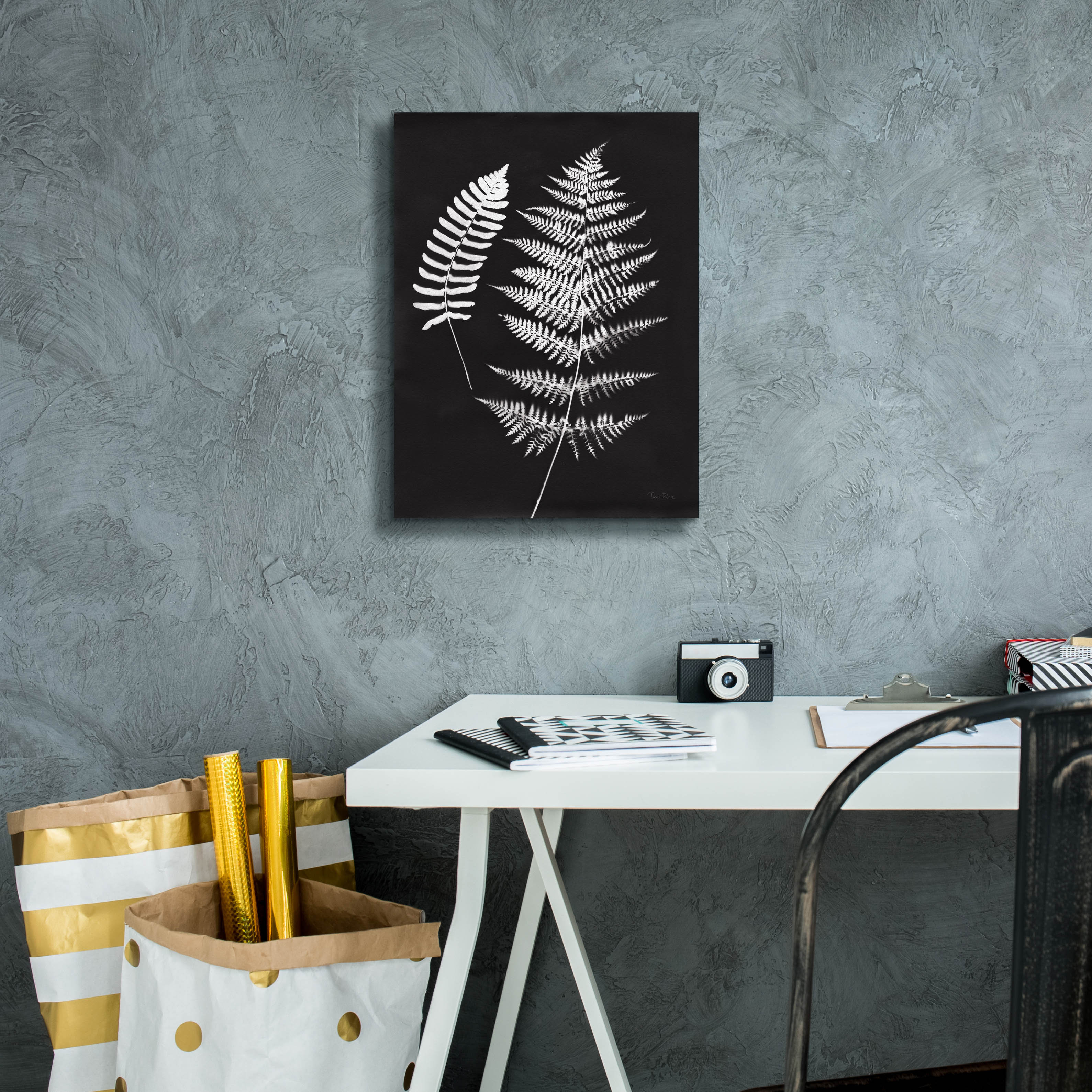 Epic Graffiti 'Nature by The Lake Ferns 5 Black' by Piper Rhue Canvas ...