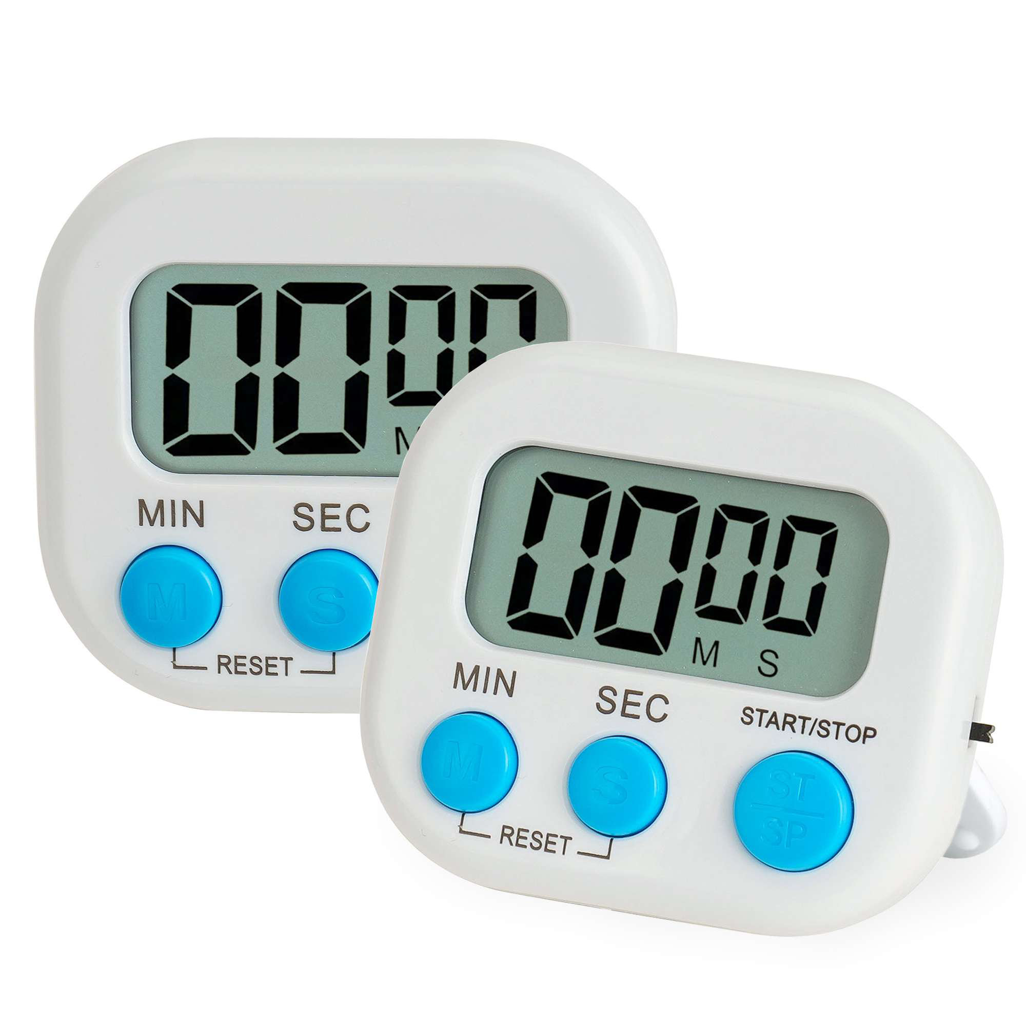 Gustave 2 Pack Digital Kitchen Timers Magnetic Loud Alarm Electronic ...