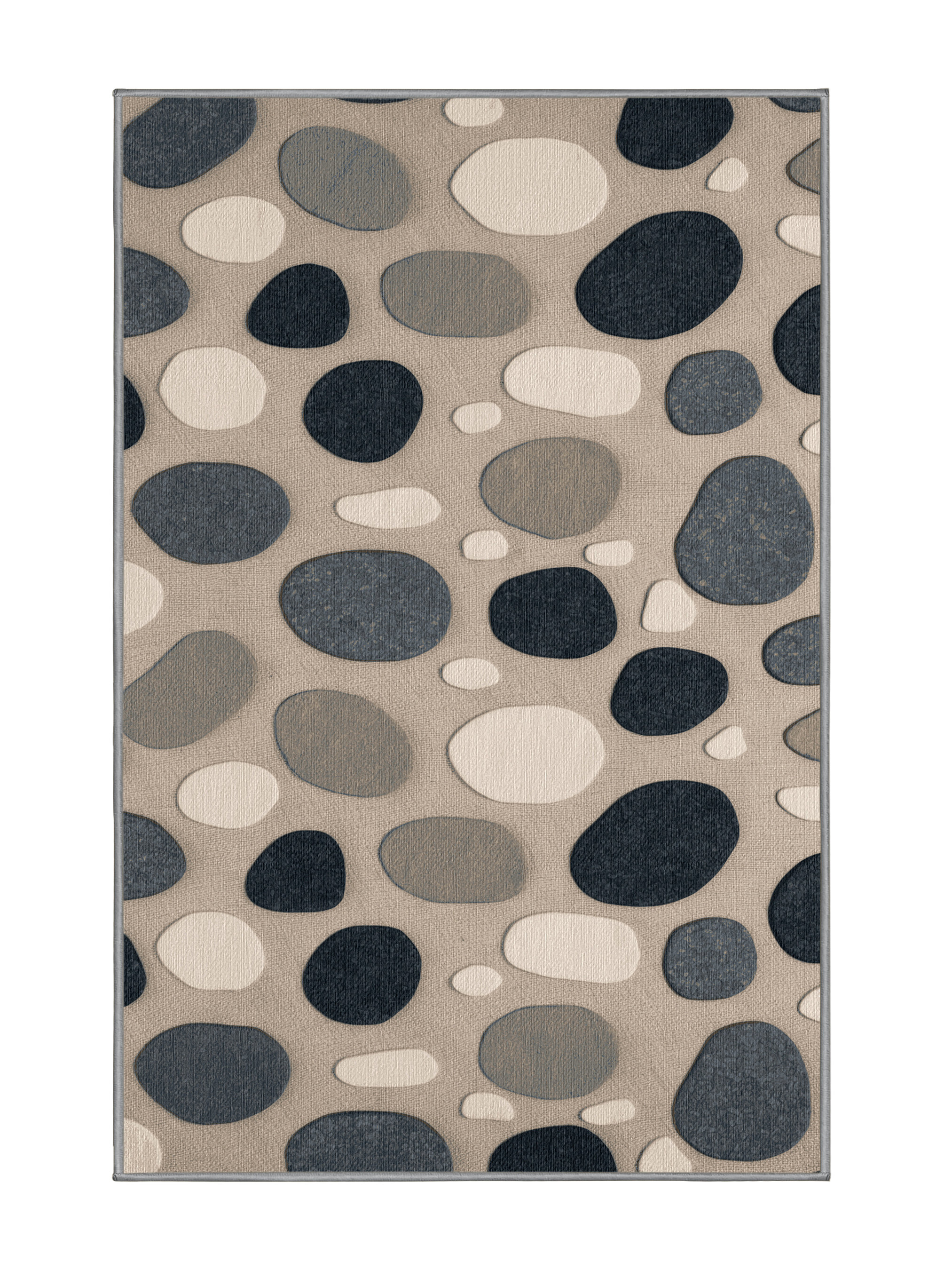 Rosecliff Heights Washable Coastal Pebbles Deluxe Coastal Area Rug ...