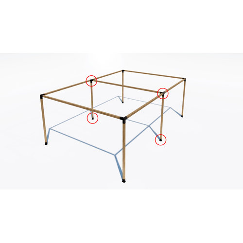 Bjorn Woodwoorks 4-Way Pergola Extender Bracket Kit 4x4 Brackets | Wayfair