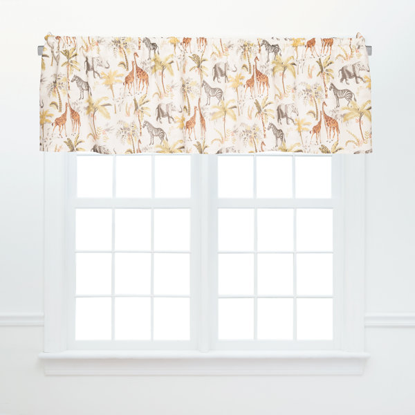C&F Home Nico Abstract Cotton Tailored 72'' W Window Valance in | Wayfair