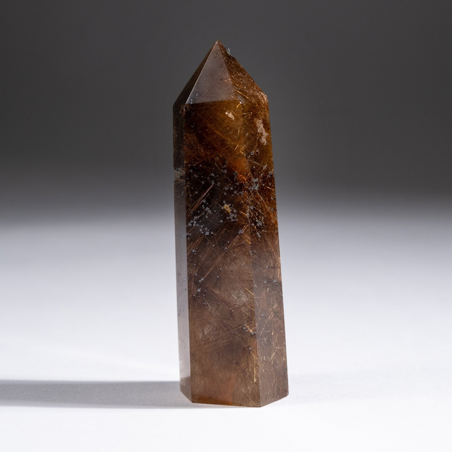 Astro Gallery of Gems Genuine Polished Red Rutilated Quartz Point from ...