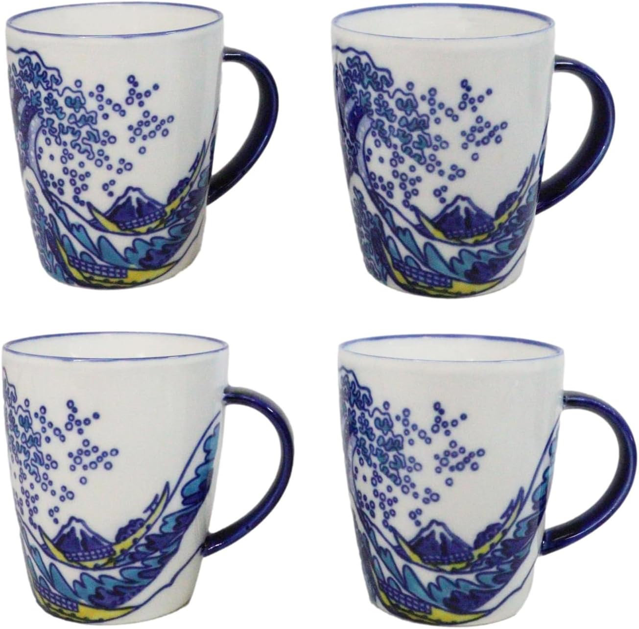 Millwood Pines Pack Of 4 Japanese Hokusai Great Wave Mount Fuji Mug ...