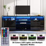 Orren Ellis LED TV Stand, Modern TV Stand With LED Lights And High ...