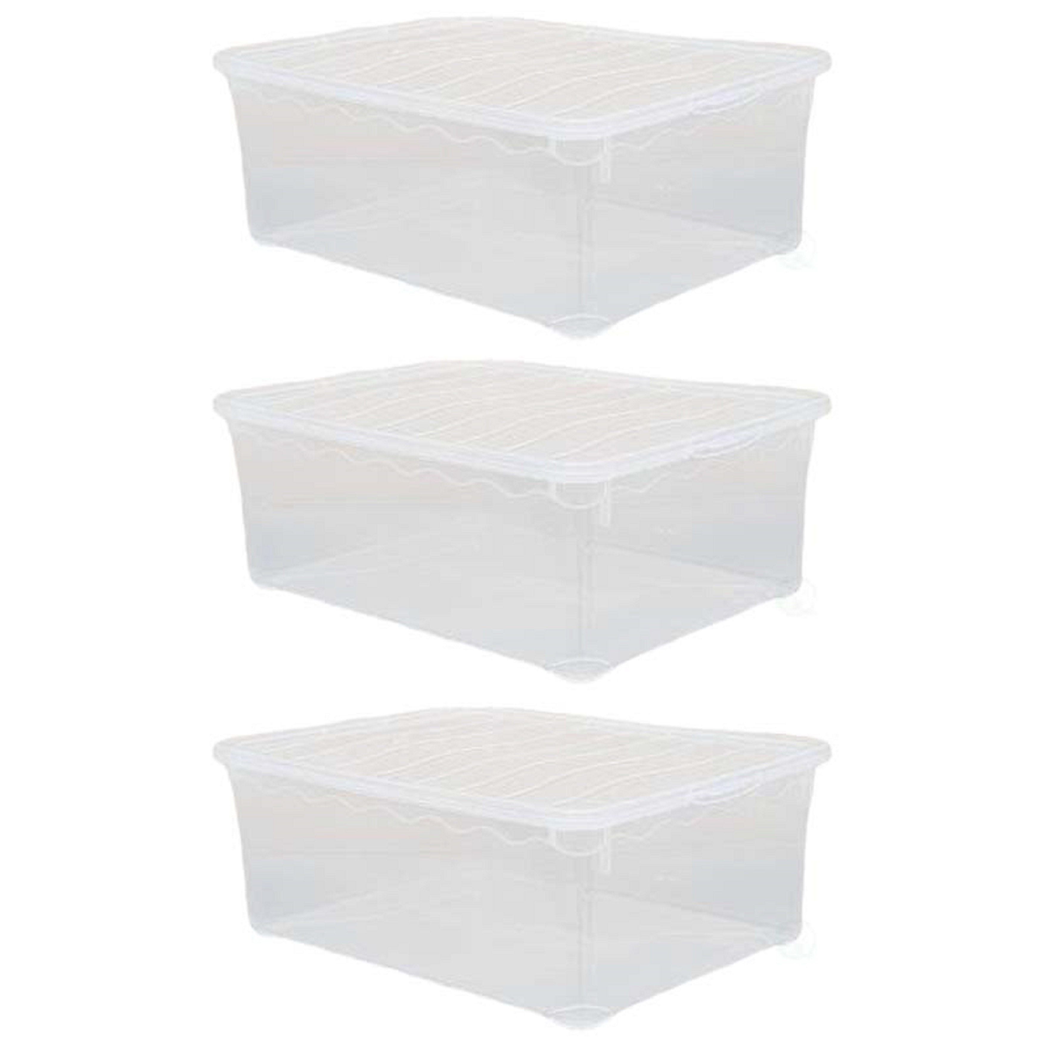 Rebrilliant Plastic Storage Container, Shoe Box, 3 Pack | Wayfair