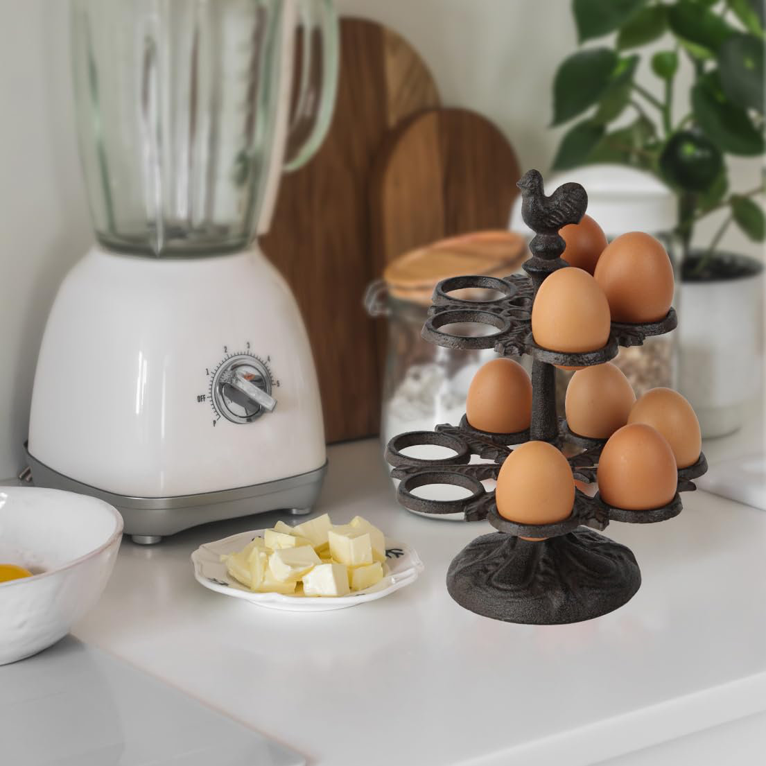 Mint Pantry® Rustic Egg Holder Cast Iron Egg Rack | Wayfair