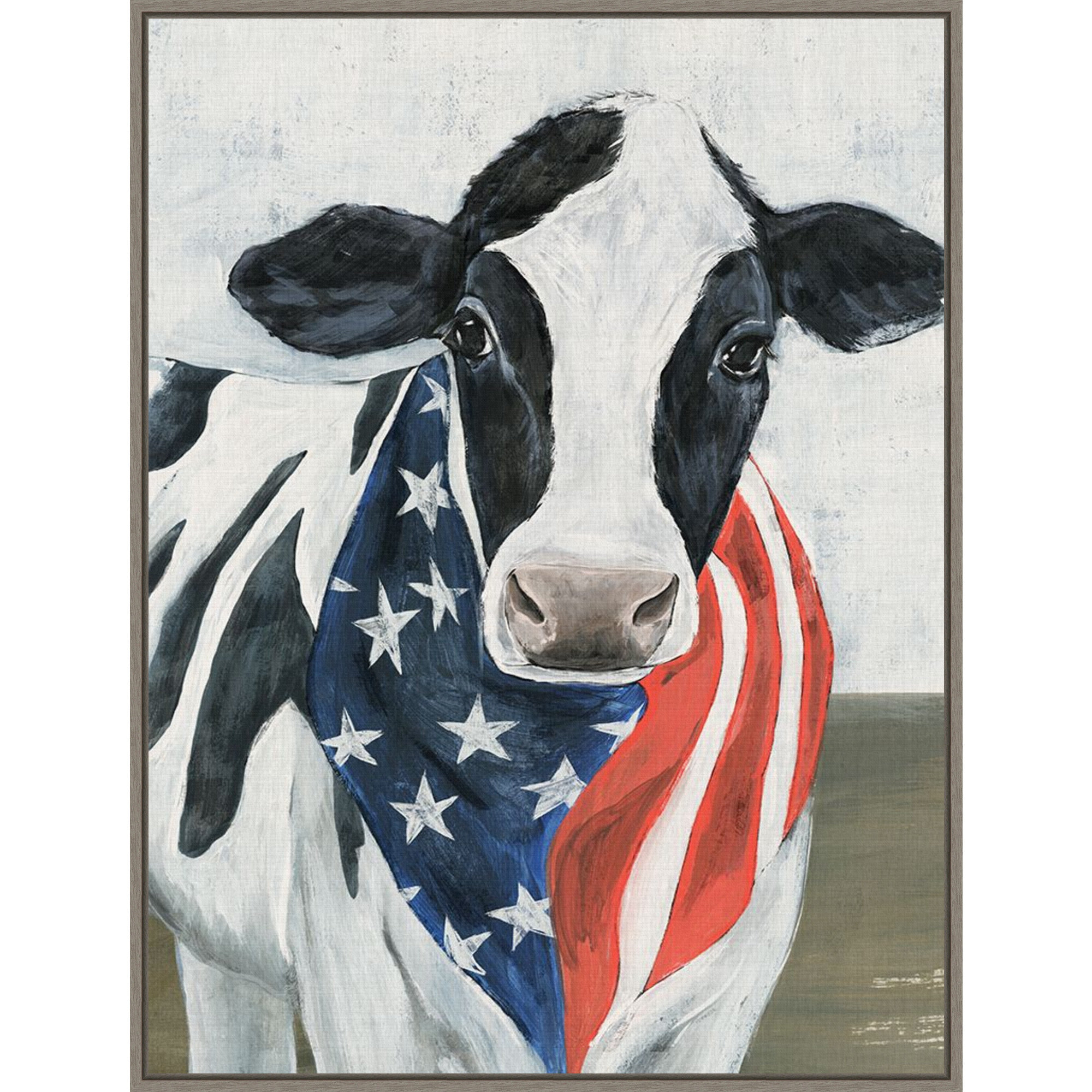 Lark Manor™ Annie Warren American Cow II Framed On Canvas by Annie ...