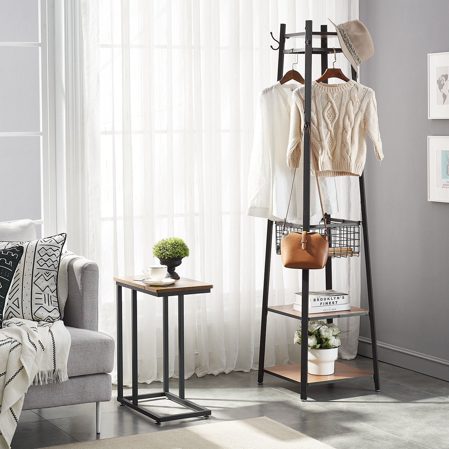 Rebrilliant Braydin 18'' Clothes Rack | Wayfair