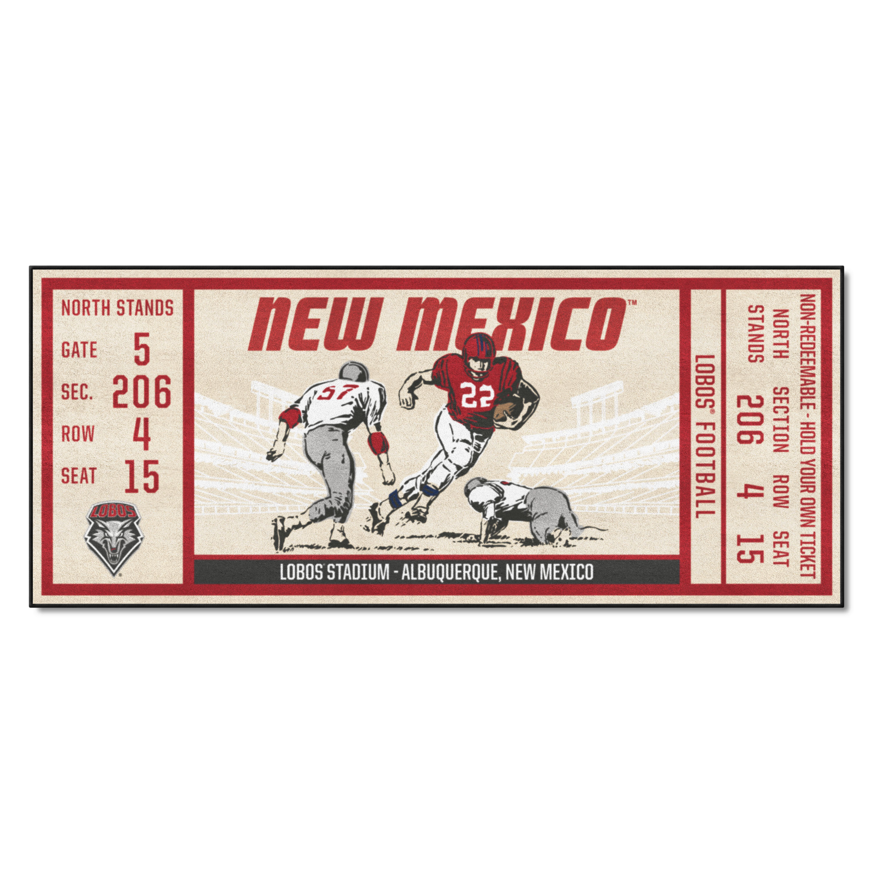 FANMATS New Mexico_New Mexico Ticket Runner Rug - 30In. X 72In. | Wayfair