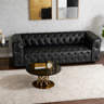 George Oliver Mirod Comfy 3-Seat Sofa With Wooden Legs, PU Leather For ...