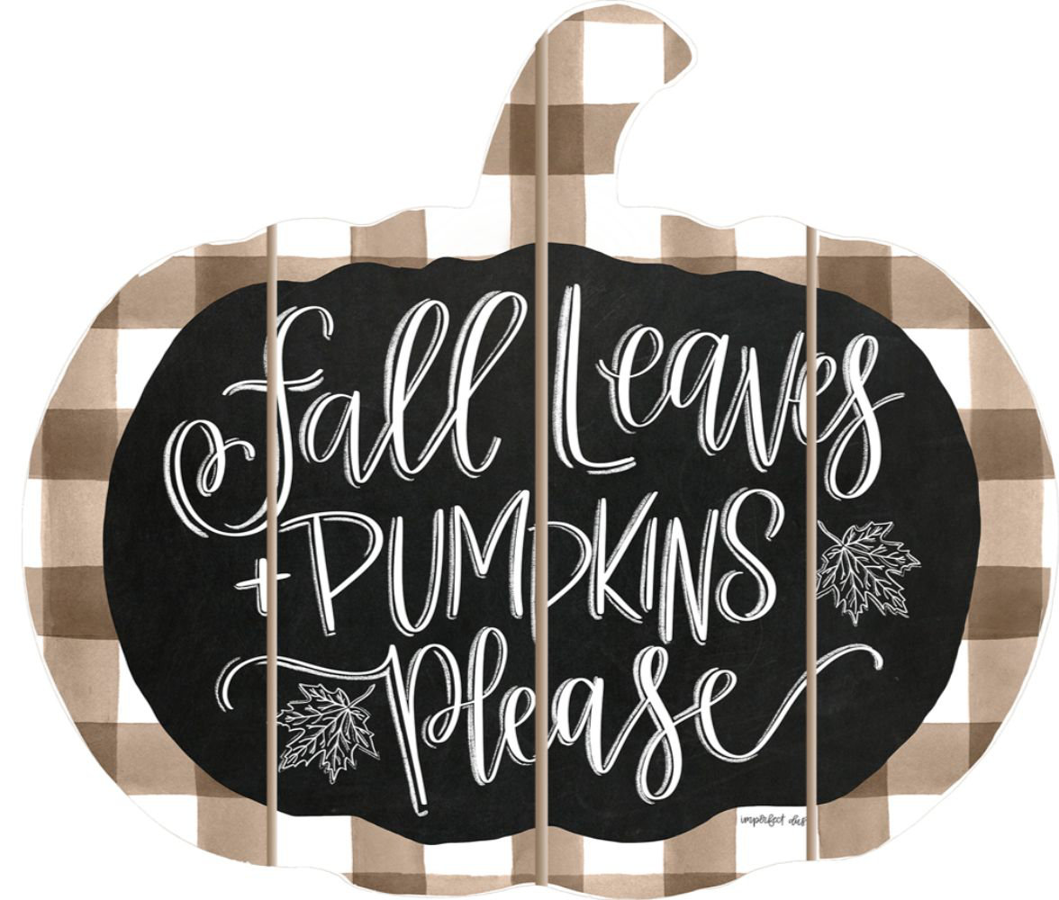The Amish Furniture Company Fall Leaves and Pumpkins Please Wall Décor ...