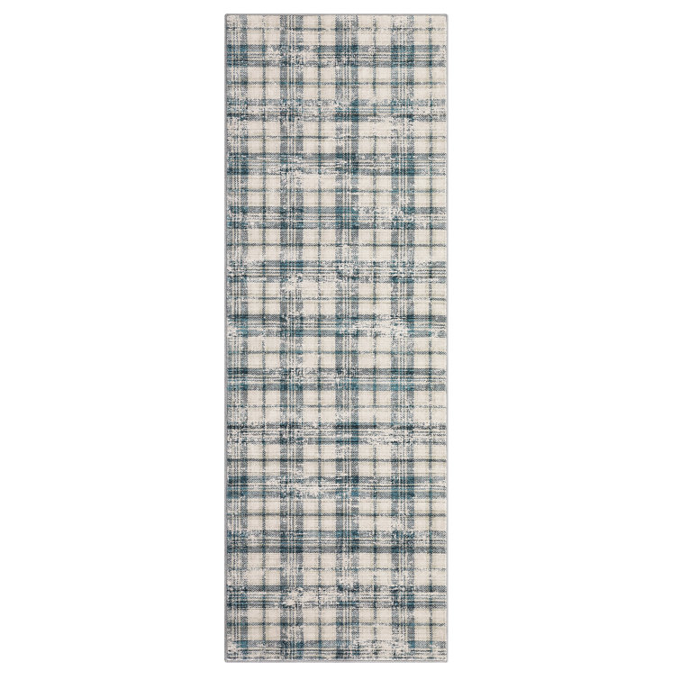 gray gingham rug