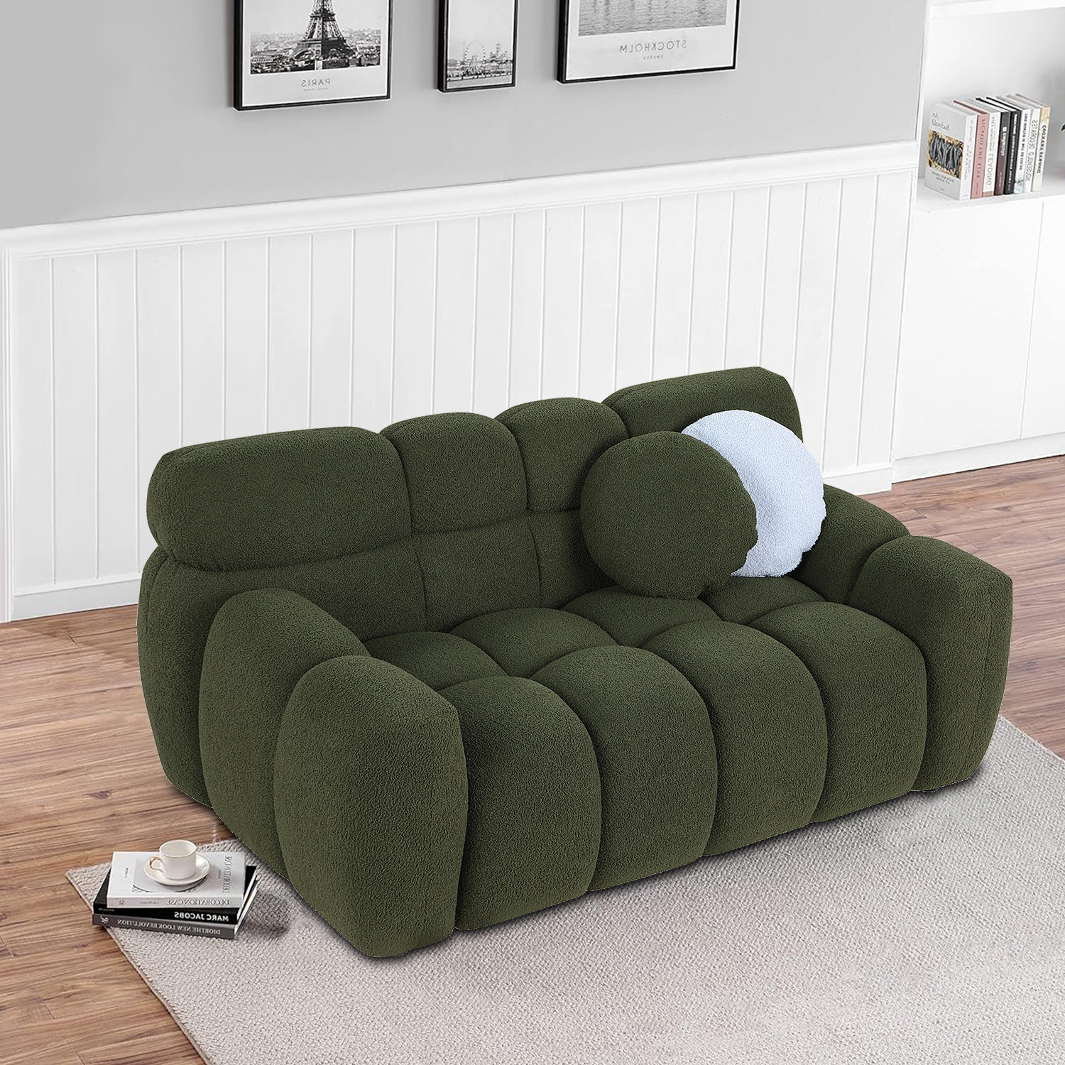 Ivy Bronx Kimyra modern and comfortable Rolled Arms Sofa with high ...