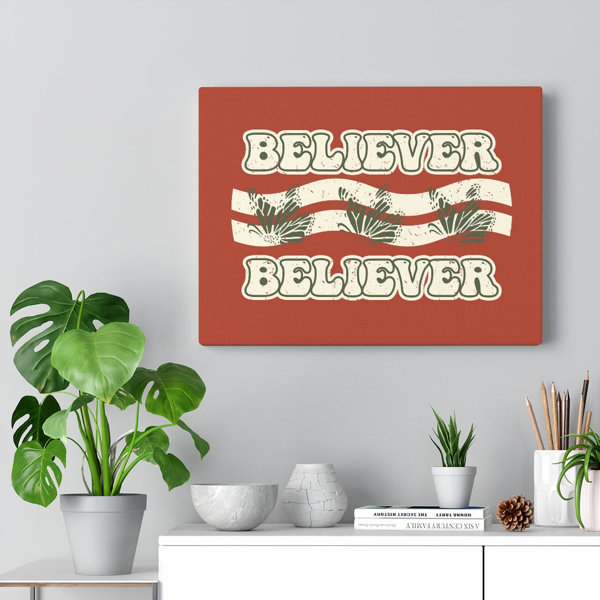 Blue Elephant Believer Red Chestnut - Wrapped Canvas Print | Wayfair.co.uk