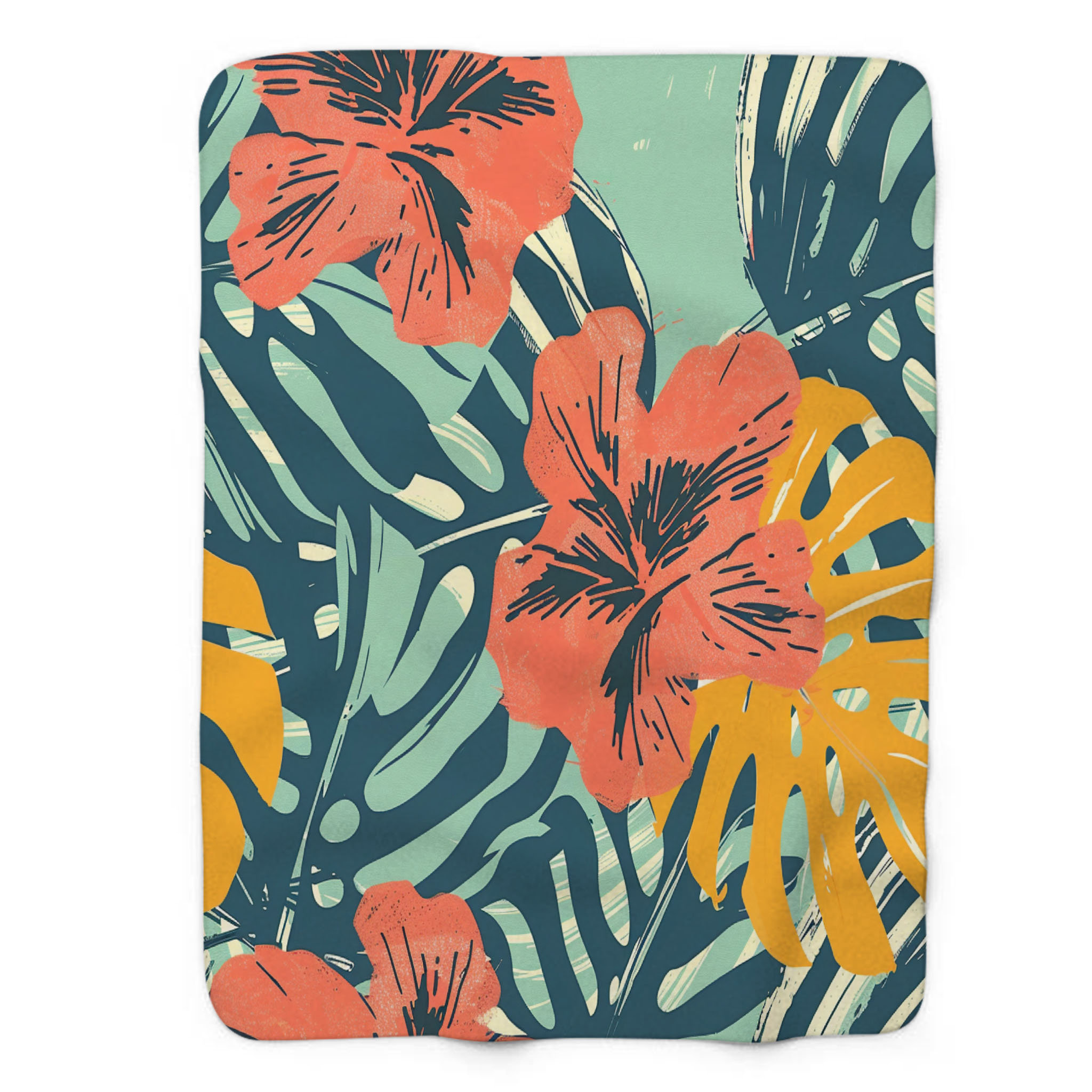 MentionedYou Island Patterns - 1 Piece Premium Sherpa Blanket | Wayfair
