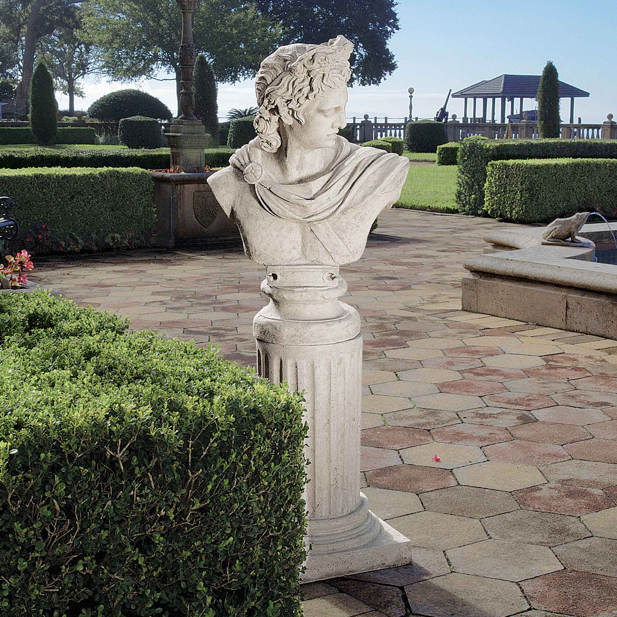Design Toscano Apollo Belvedere Bust and Plinth Statue & Reviews ...
