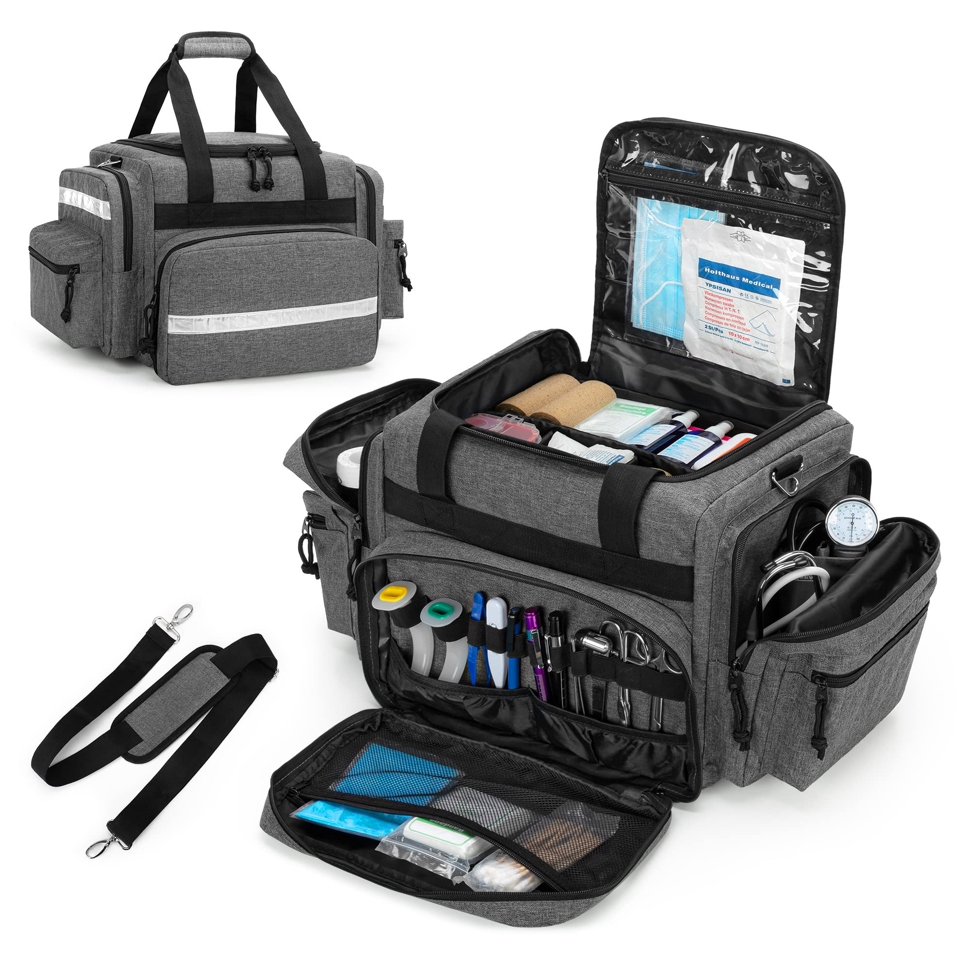 Latitude Run® Professional Medical Bag Empty, First Responder Trauma ...