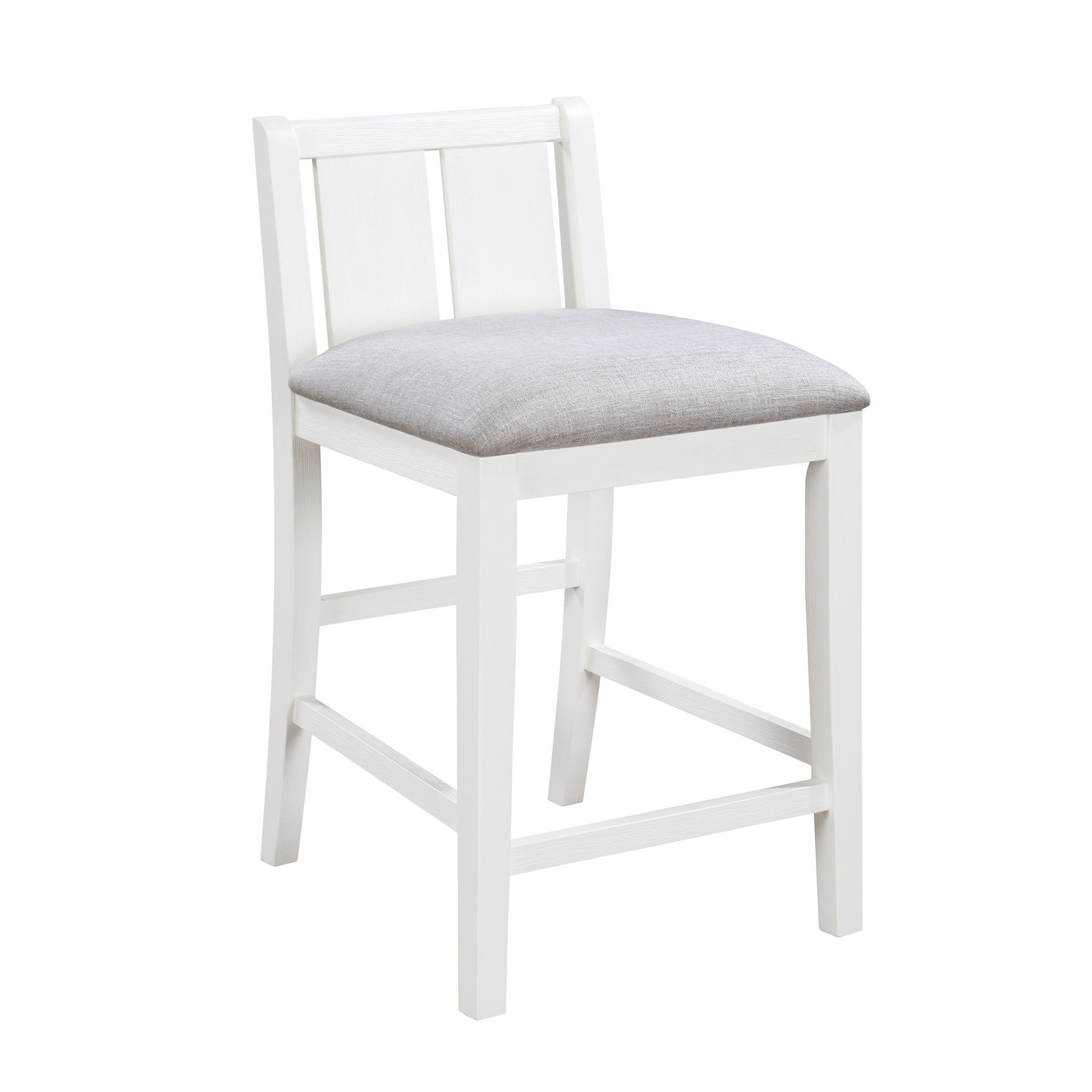 Latitude Run® Counter Height Seat , White Upholstered With Footrest ...