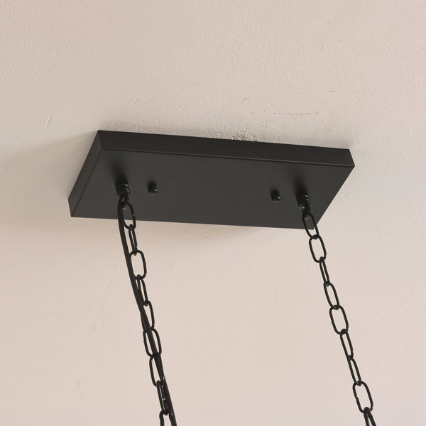 17 Stories Barineau 6 Lights 38" Rectangle Vintage Pendant Light Loft ...