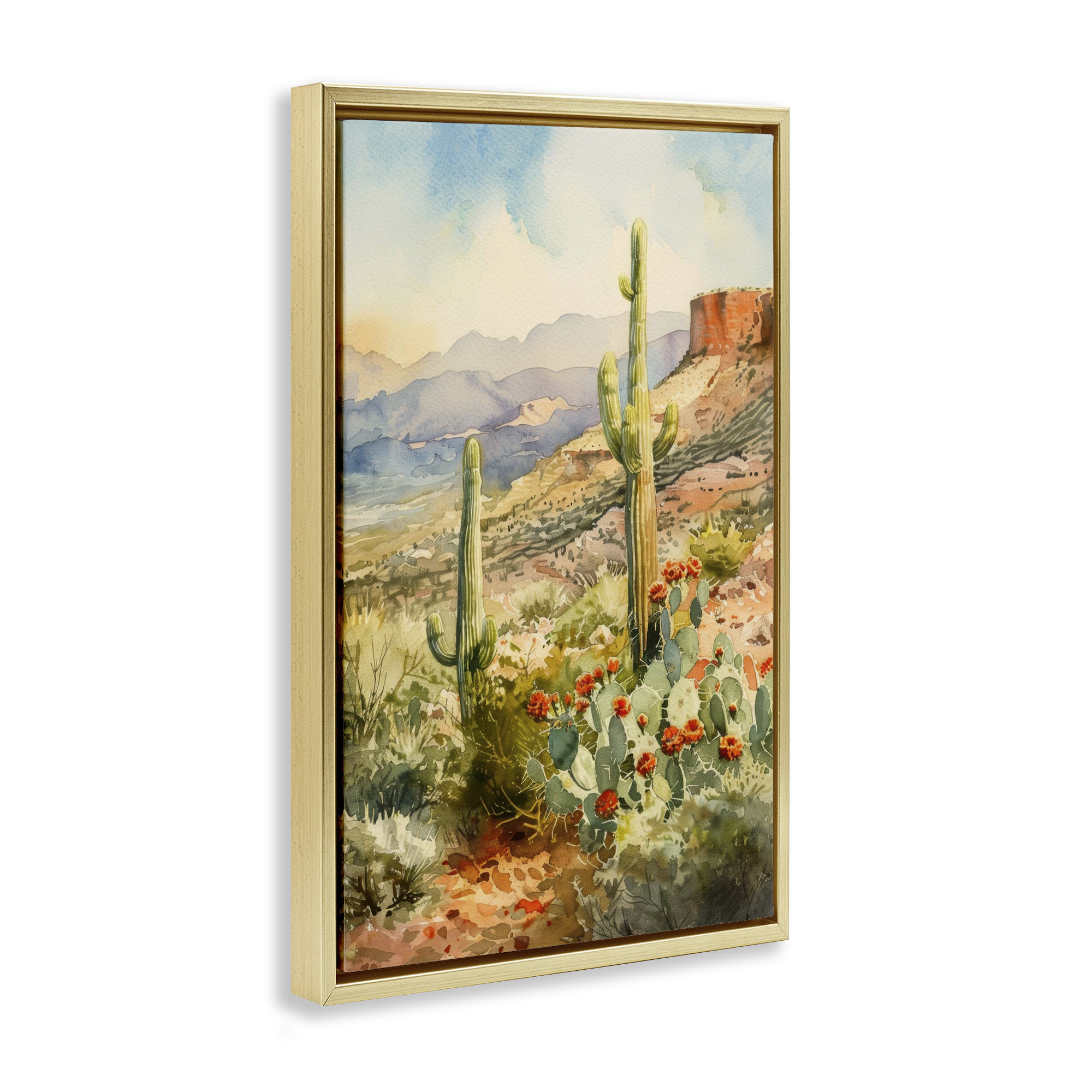 Dakota Fields Standing Tall Cacti Nature Canvas by LSR Design Studio ...