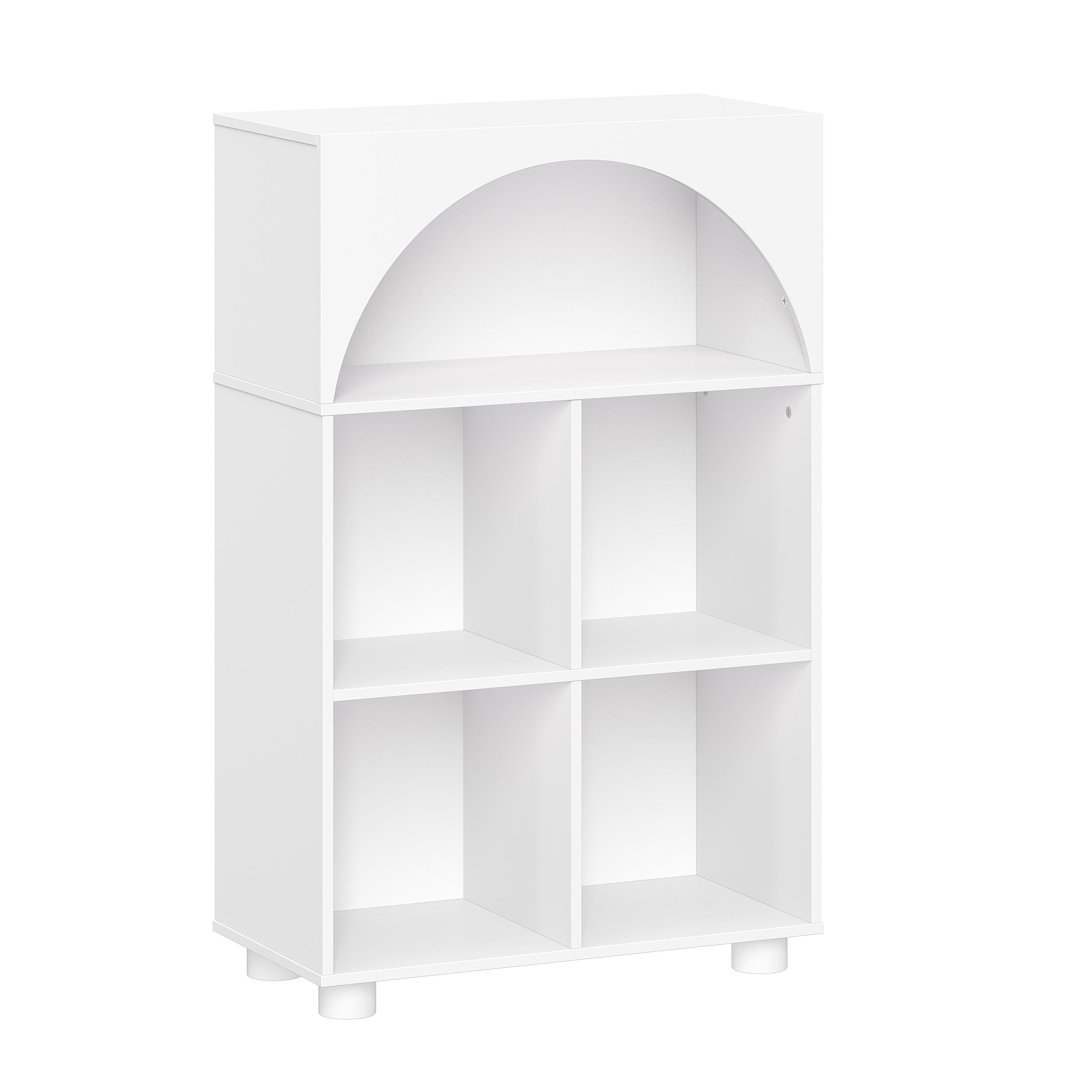 RiverRidge Home Arched 23 In. 4 Cubby Storage Cabinet – White | Wayfair
