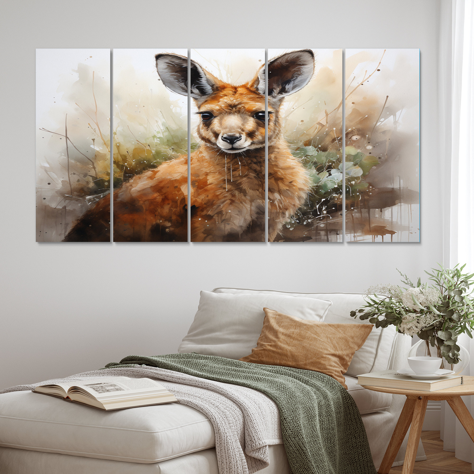 Winston Porter Kangaroo Extremely Detailed - Animals Wall Art Living ...