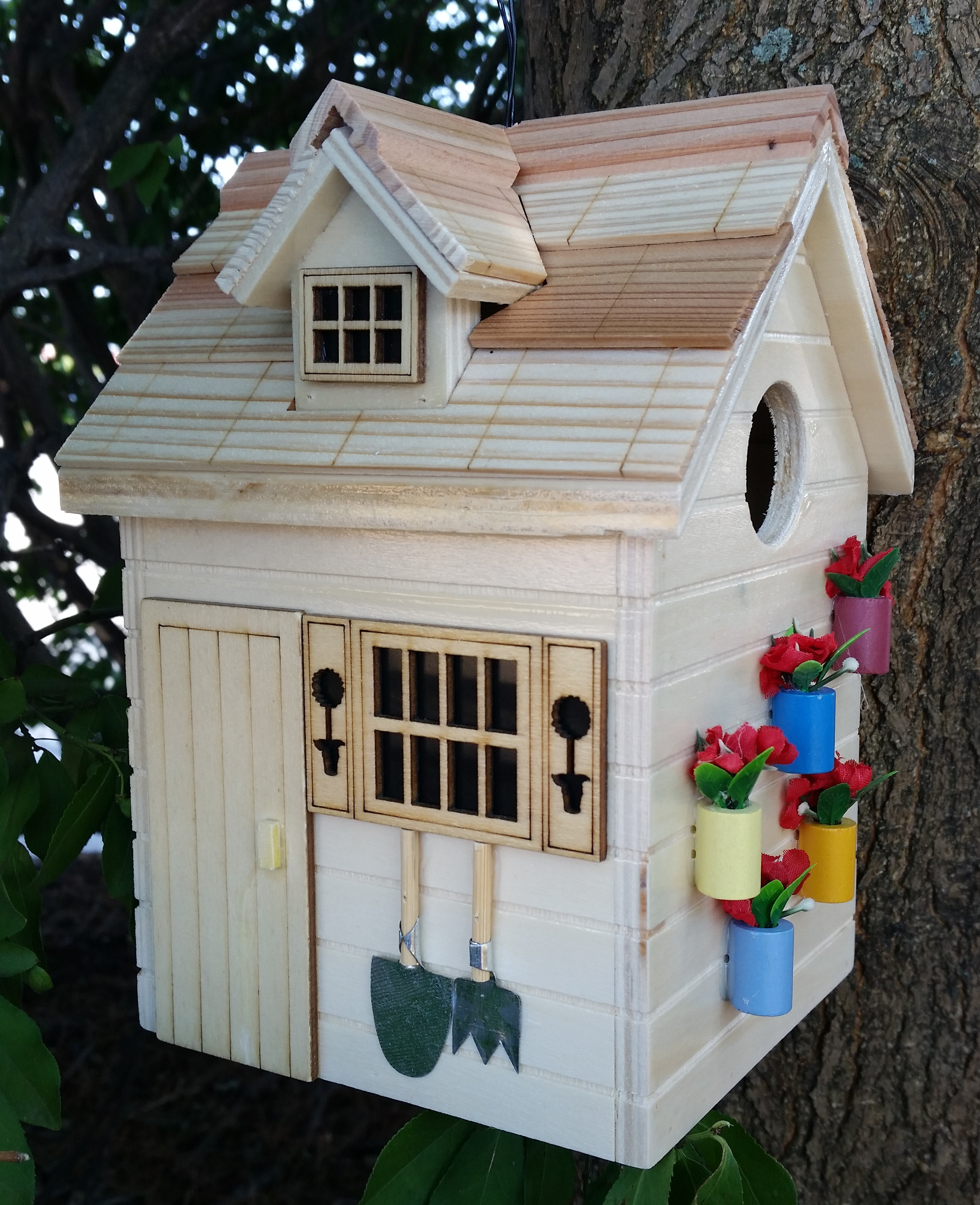 Home Bazaar Nestling Series Potting Shed 7.75 in x 5.75 in x 5.75 in ...