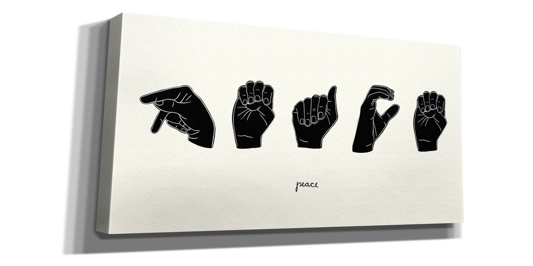 Latitude Run® 'Sign Language 5' by Emma Scarvey Canvas Wall Art, 40" x ...