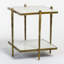 Alder & Tweed Ren End Table in Cloud Marble/Refined Brass | Perigold