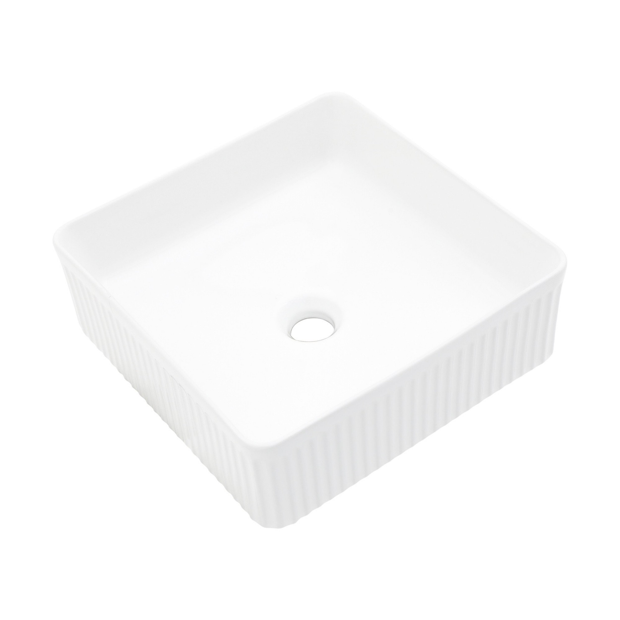 LILI Modern Square Countertop Ceramic Bathroom Sink | Wayfair