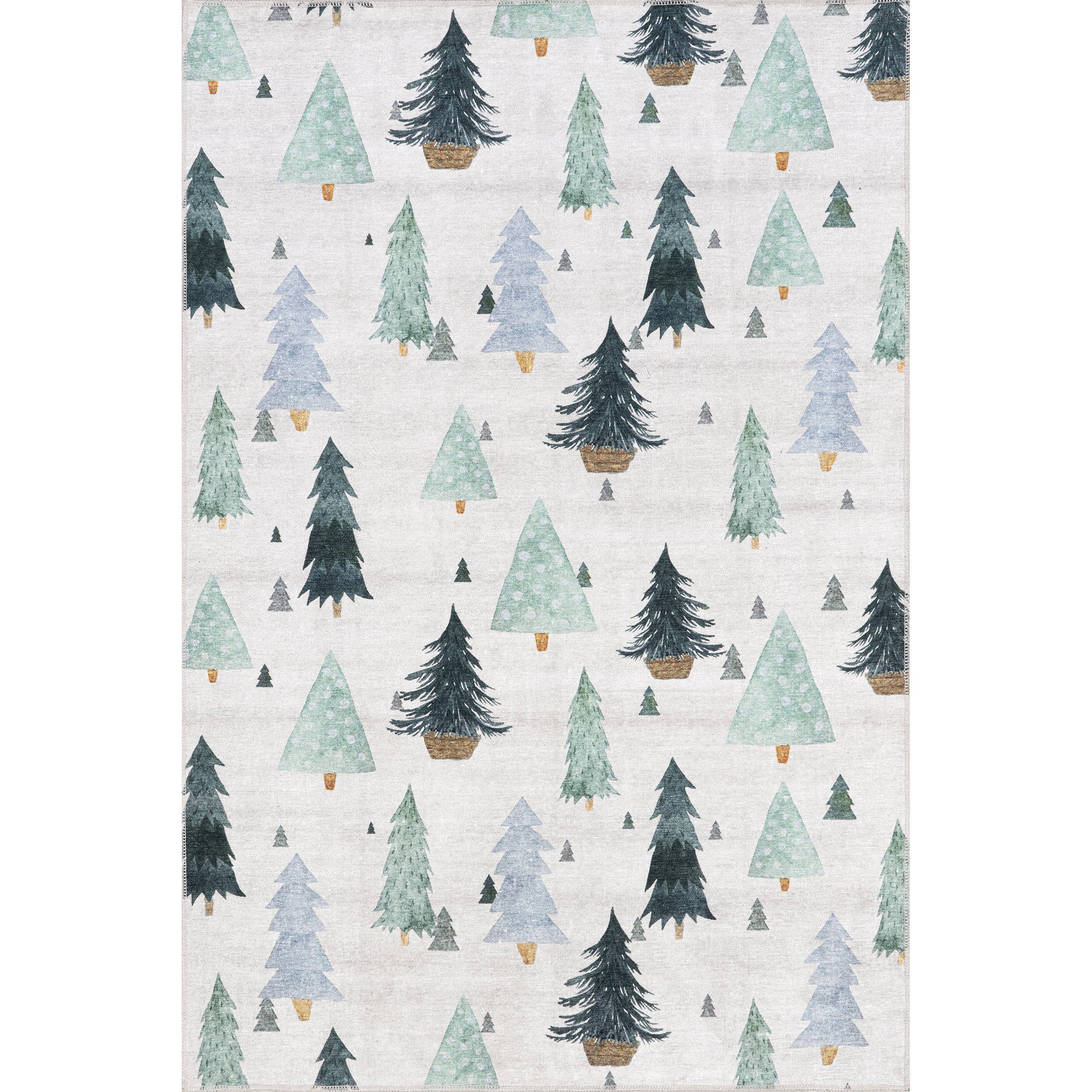Loon Peak® Jina SpinClean Evergreen Tree Machine Washable Area Rug ...