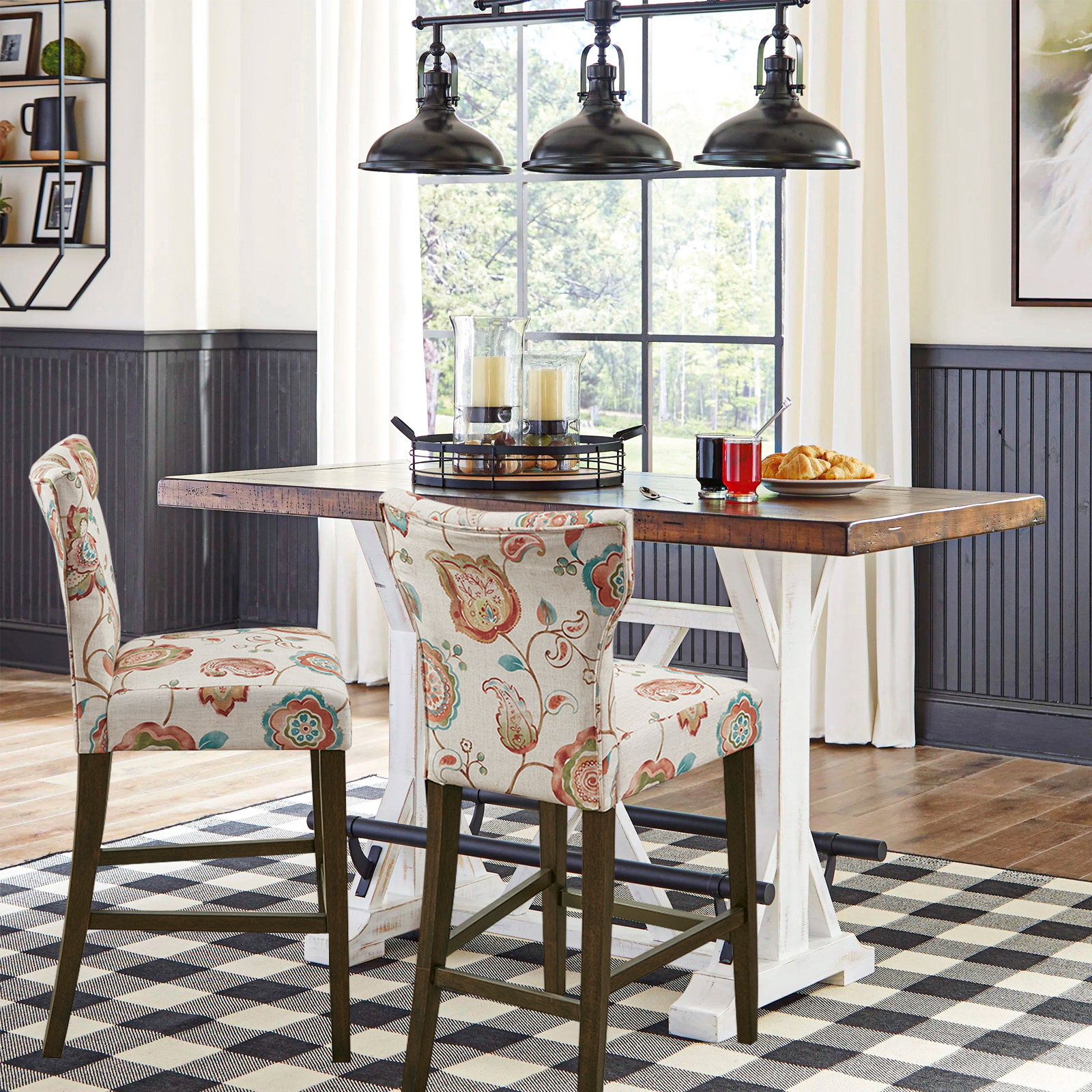 Dakota Fields Elegant Tufted Back Counter Stool Perfect For Kitchen Or ...